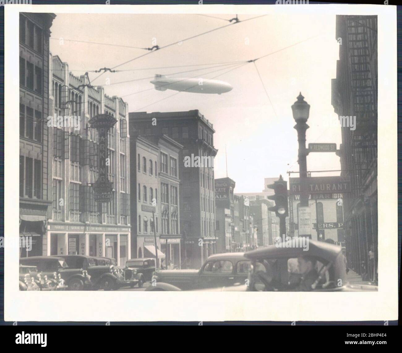 The German Zeppelin airship - the Hindenburg in flight. 1930s ...