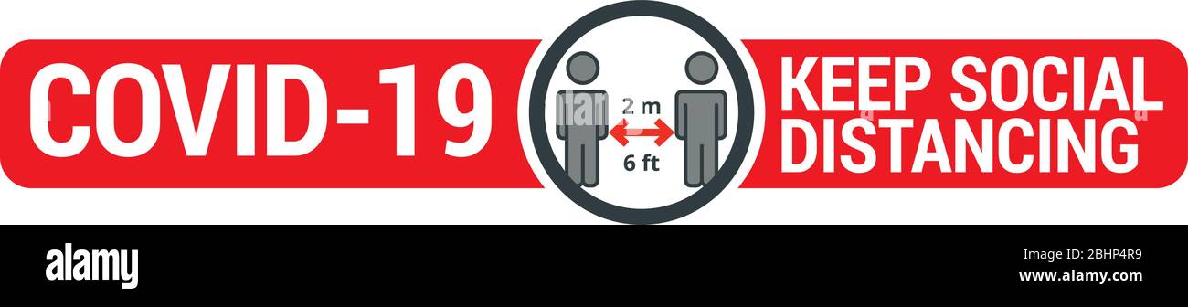 Keep safe social distance sign Stock Vector Image & Art - Alamy