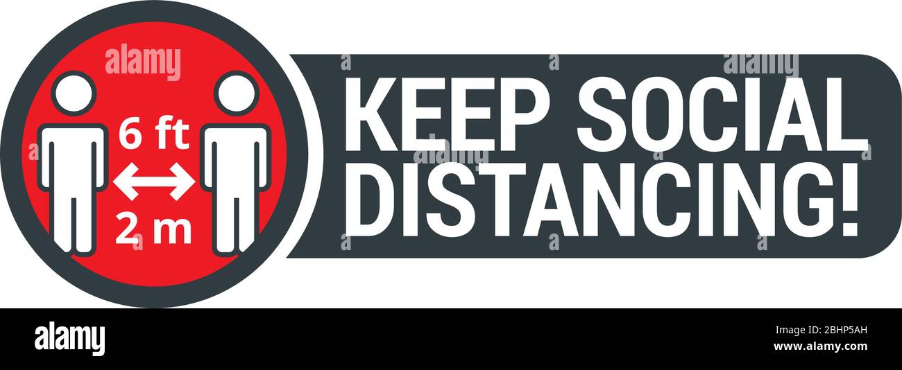 Keep safe social distance sign Stock Vector Image & Art - Alamy