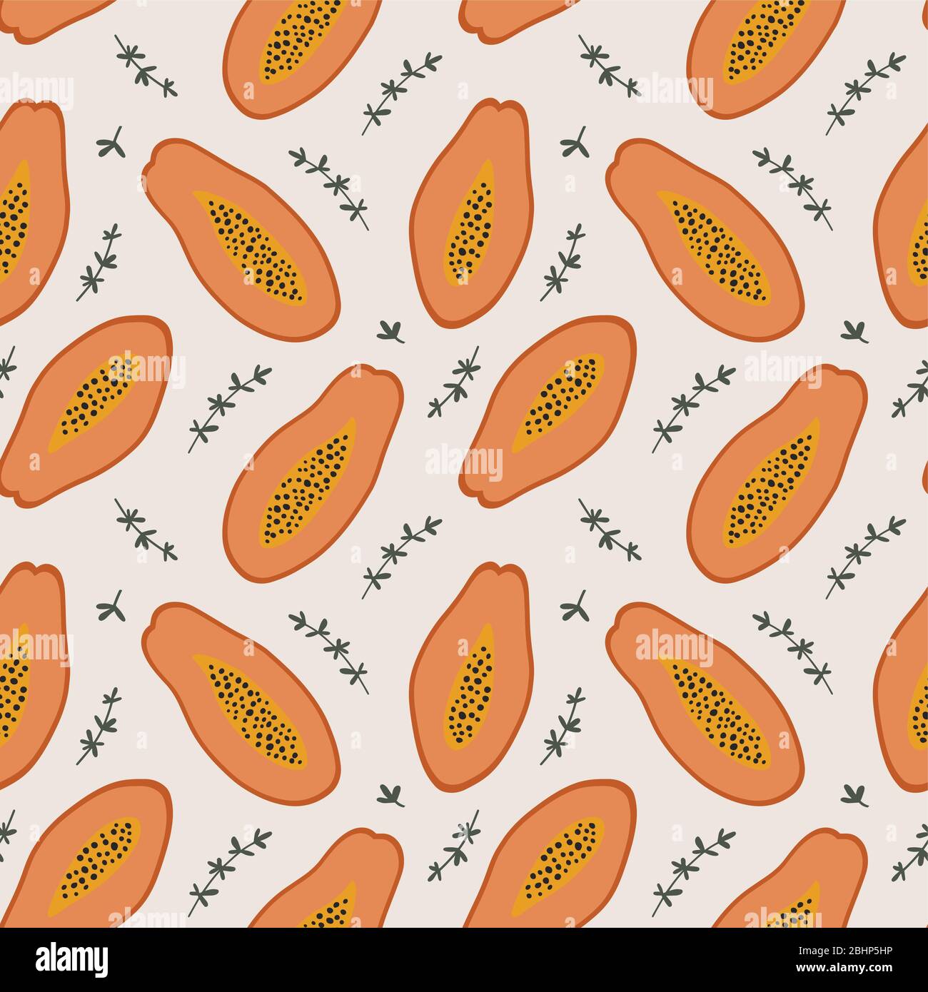 Fruit of carica papaya Stock Vector Images - Alamy