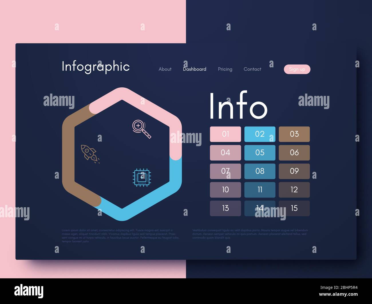 Vector graphic infographics. Template for creating mobile applications ...