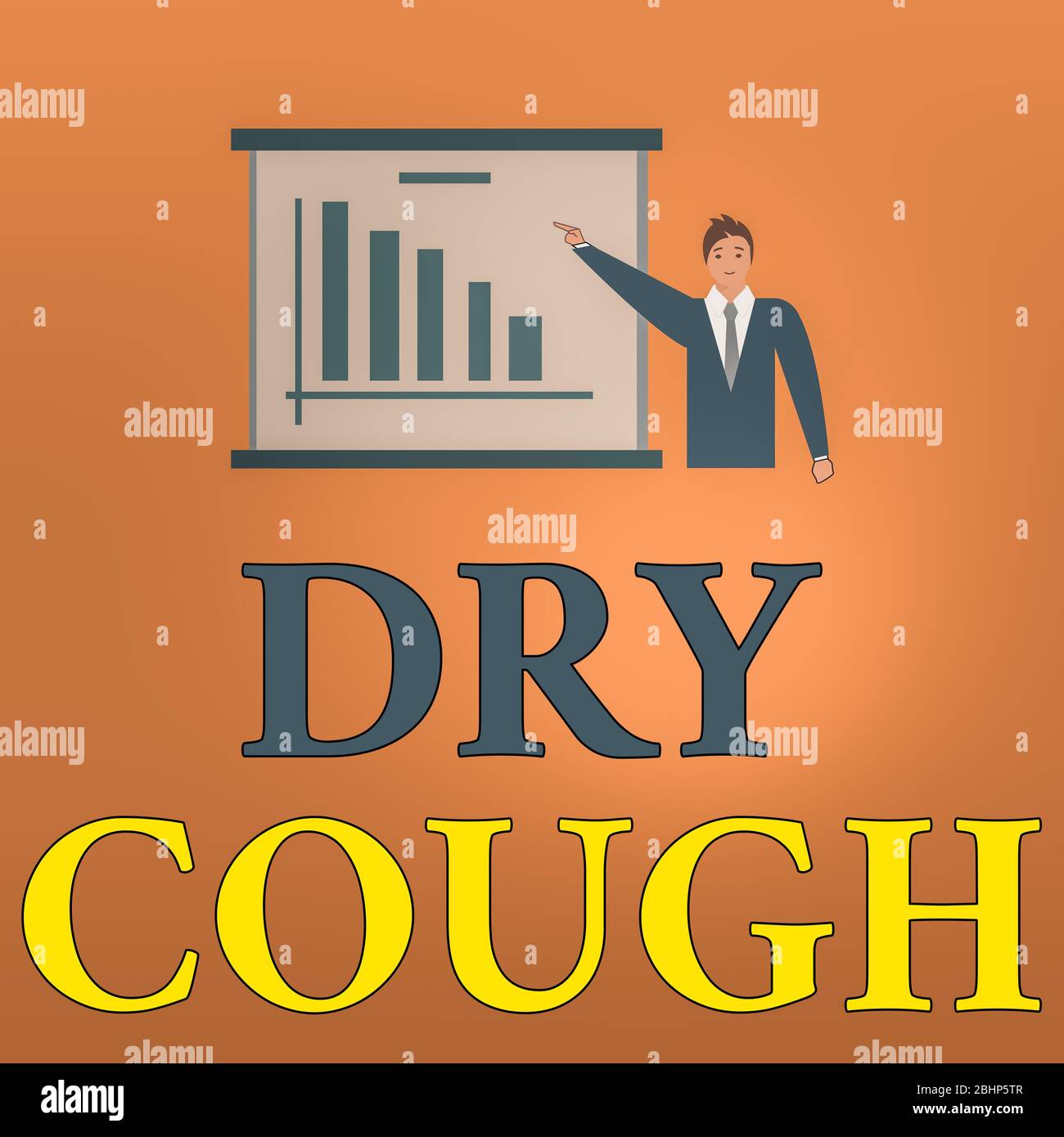 Writing note showing Dry Cough. Business concept for cough that are not ...