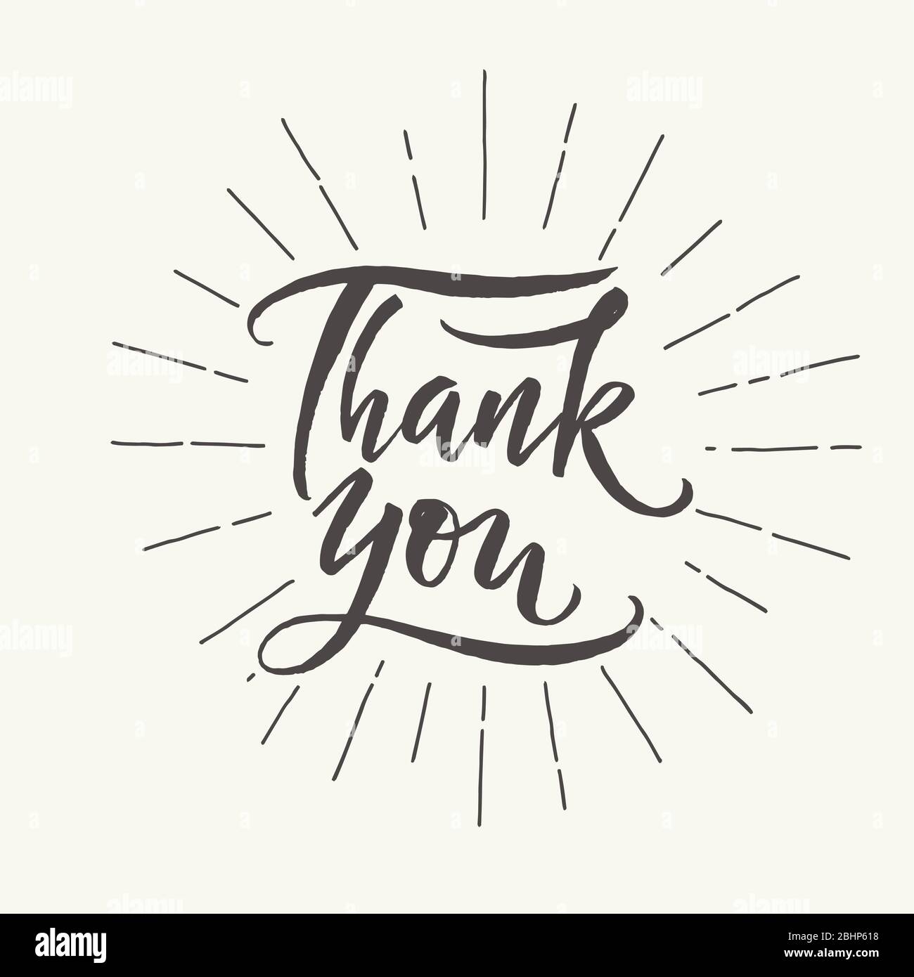 Thank you vintage style calligraphic hand written text Stock Vector ...