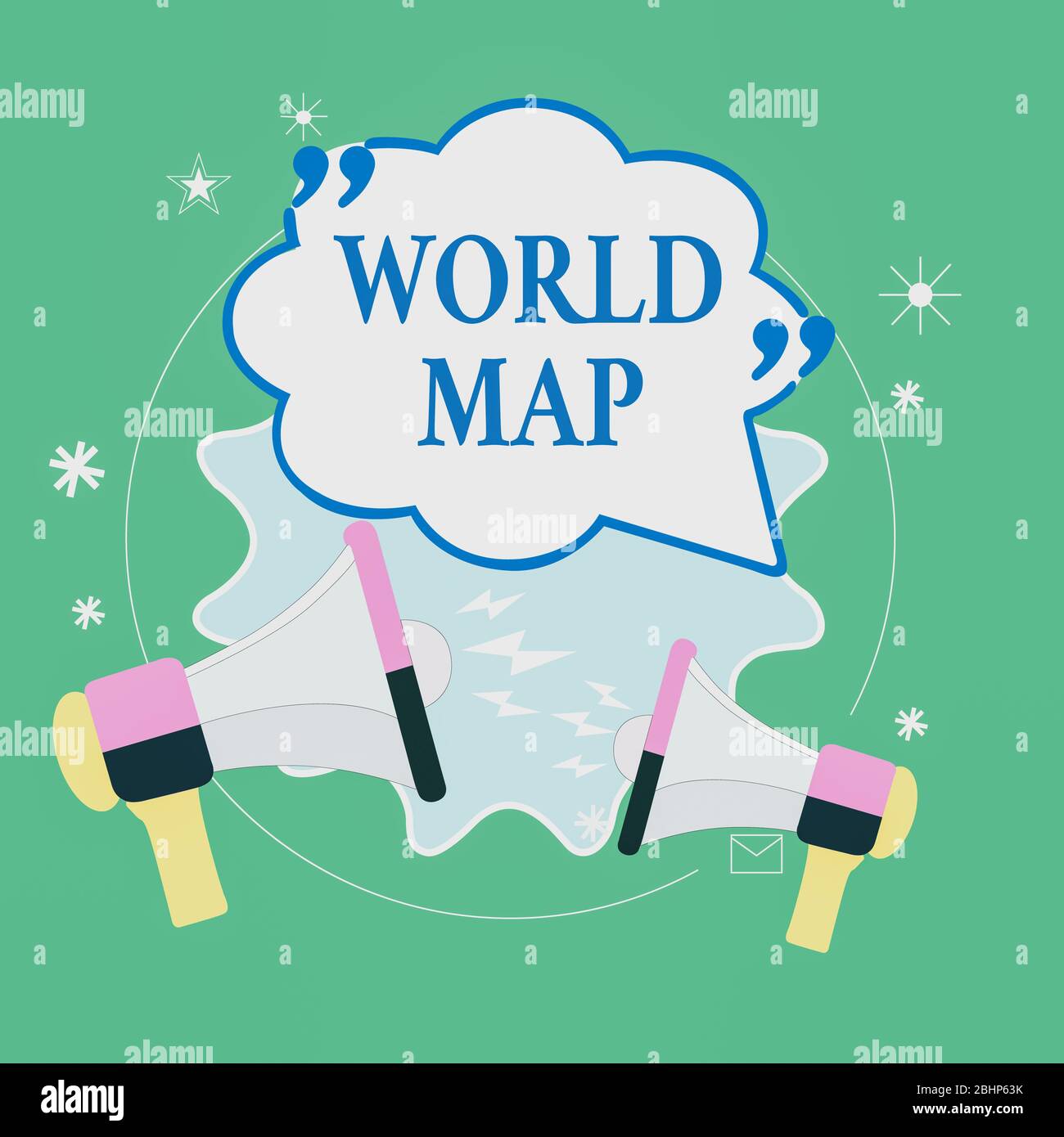 Text sign showing World Map. Business photo showcasing a diagrammatic ...