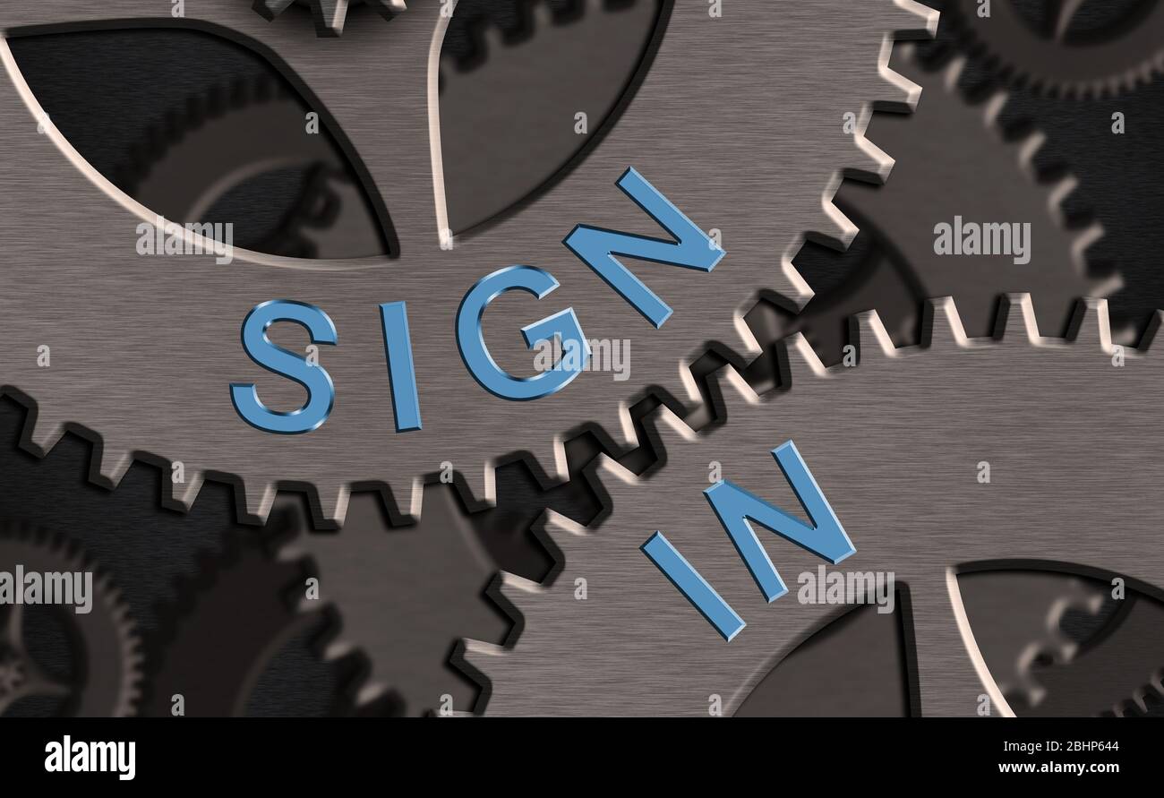 Handwriting text Sign In. Conceptual photo to write your name on a form ...
