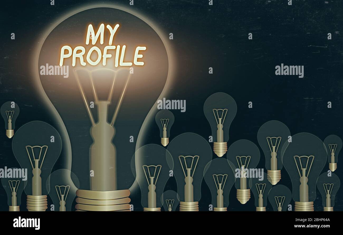 Handwriting text writing My Profile. Conceptual photo record of your ...