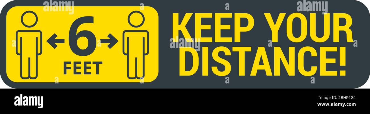Keep safe social distance sign Stock Vector Image & Art - Alamy
