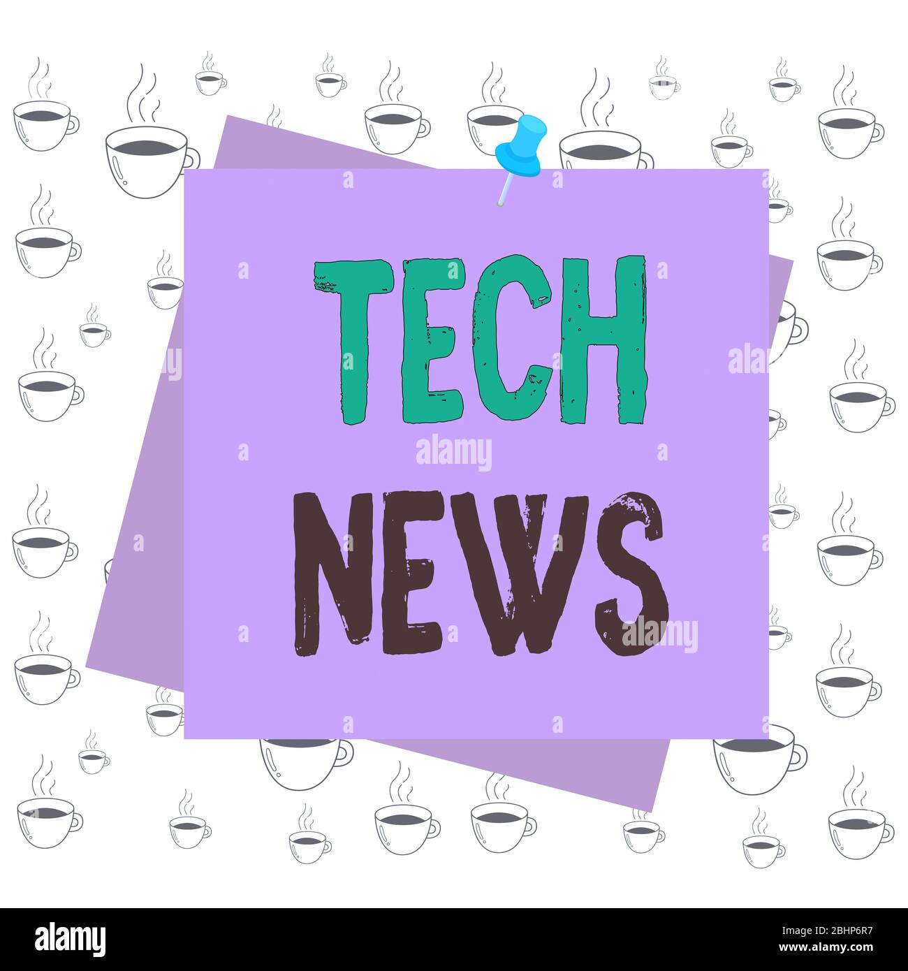 Writing note showing Tech News. Business concept for newly received or ...