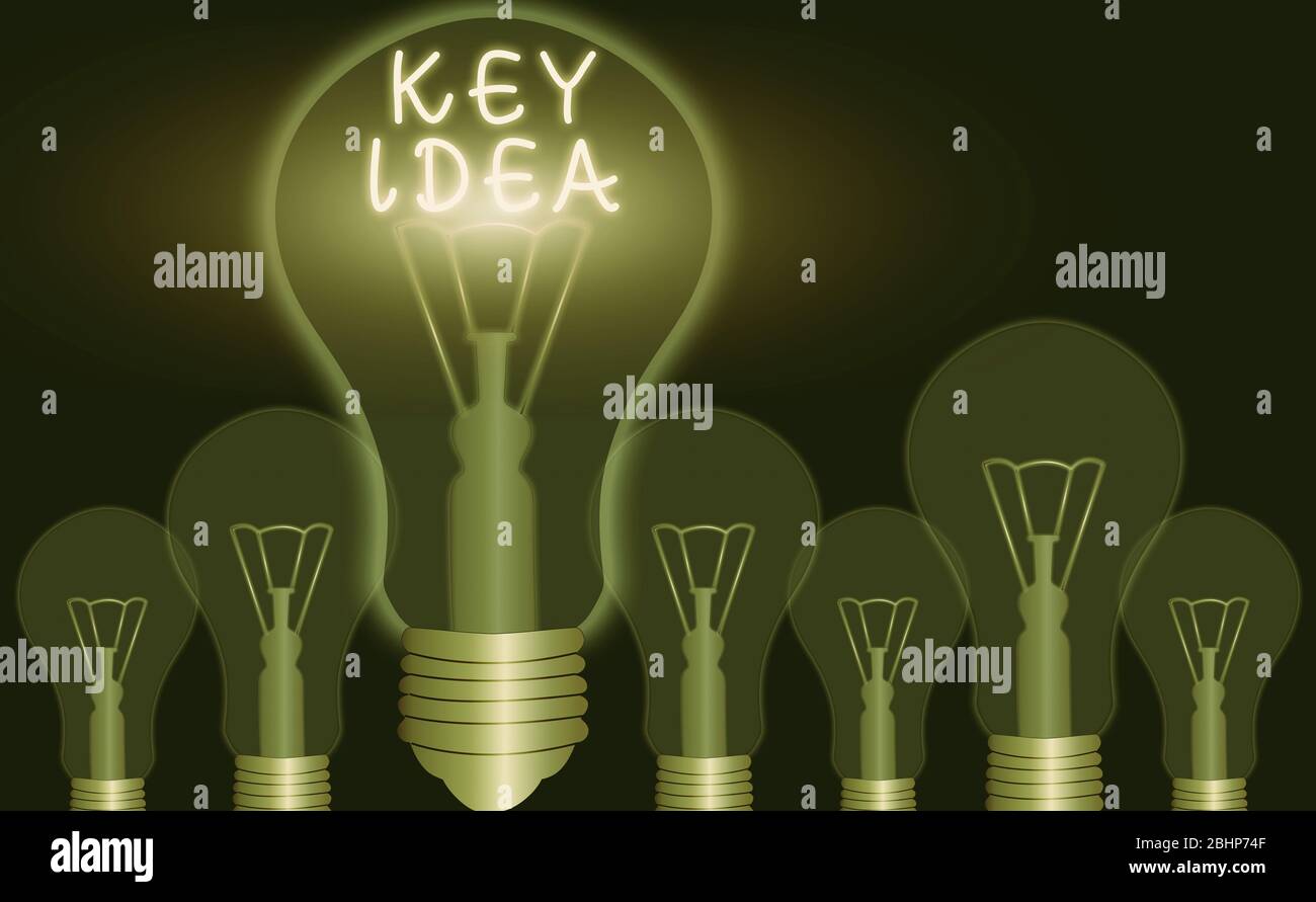 Conceptual hand writing showing Key Idea. Concept meaning Exceptional ...