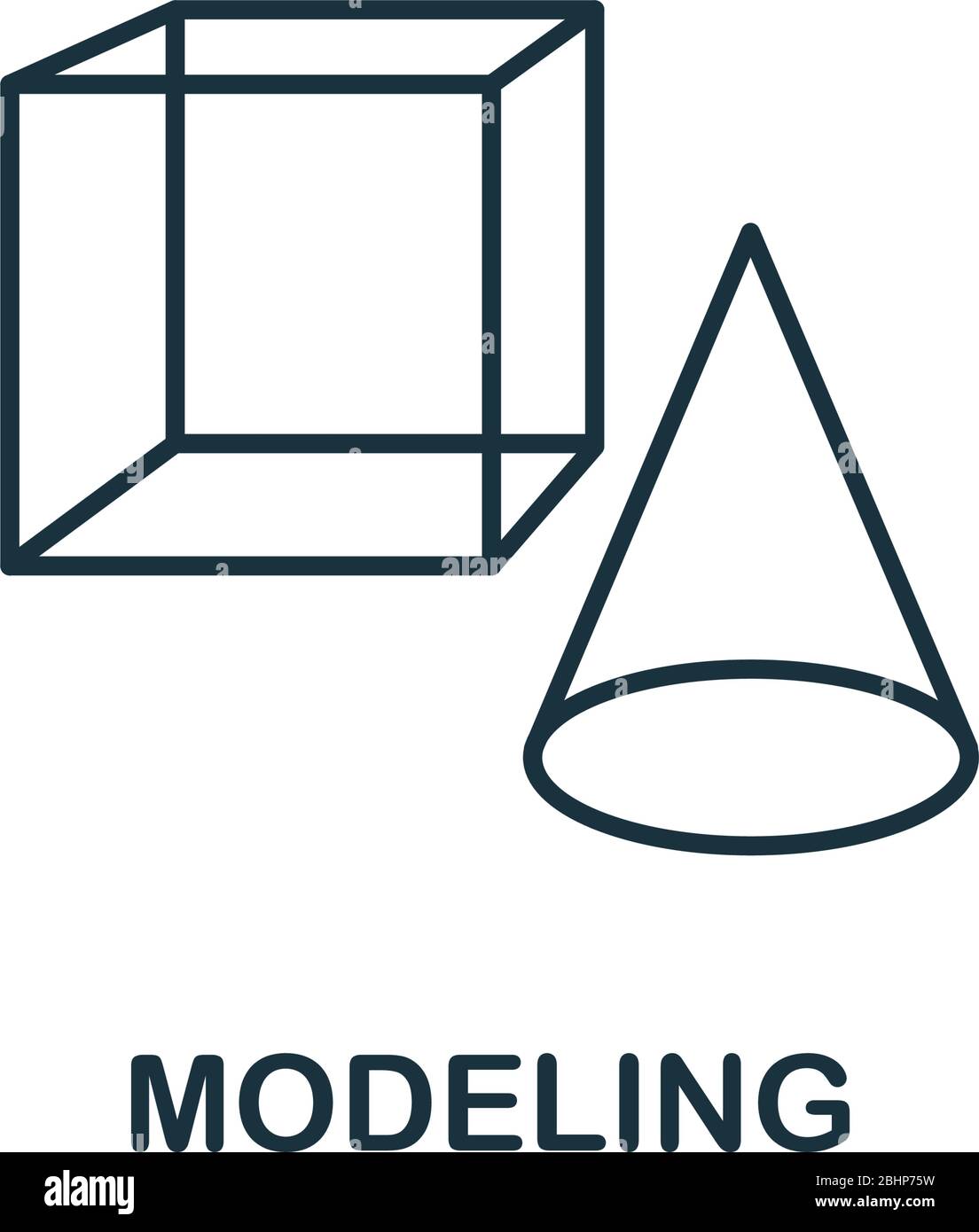 Modeling Icon Simple Line Element Modeling Symbol For Templates Web