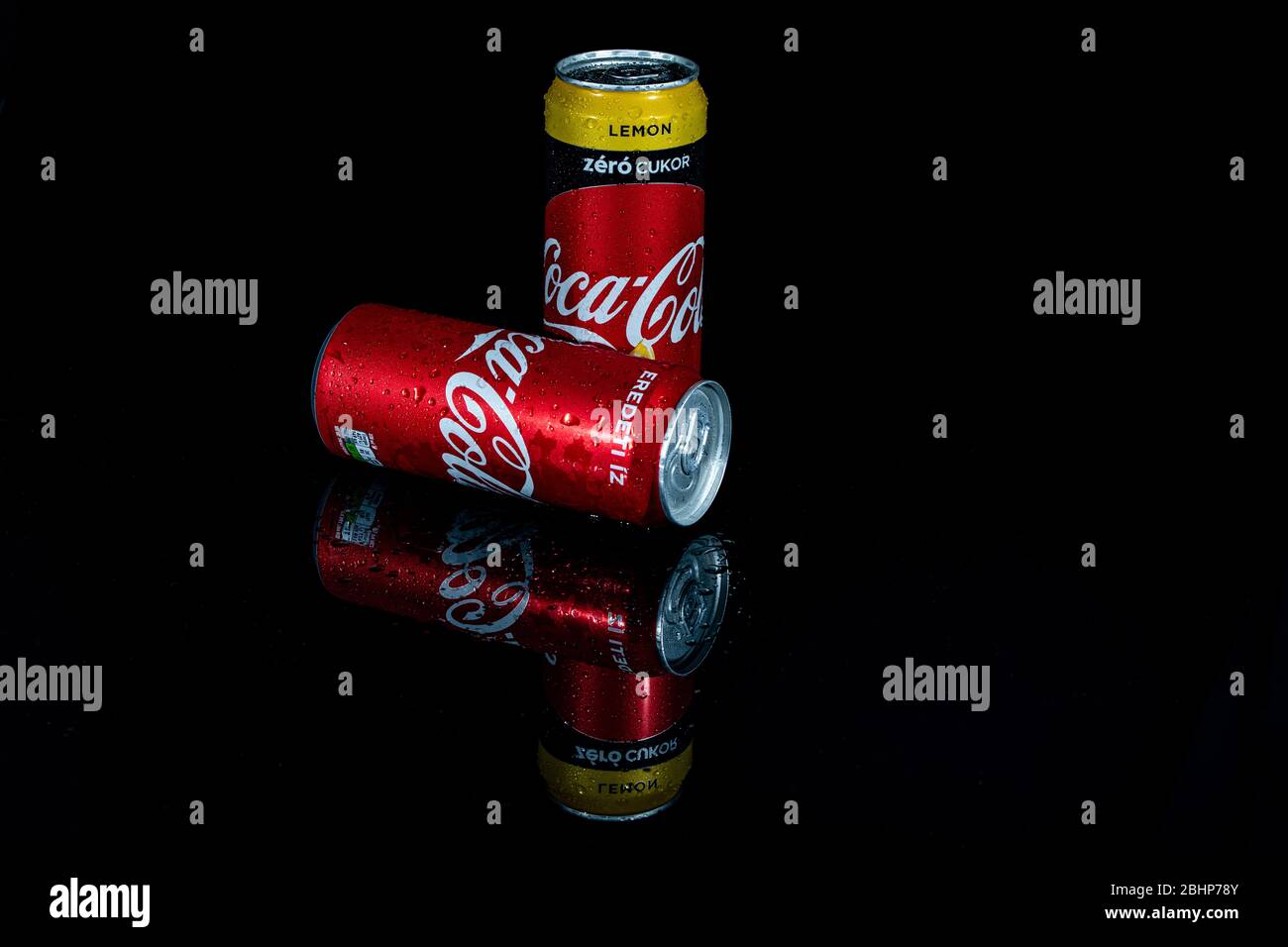 Coca cola can black background hi-res stock photography and images - Alamy