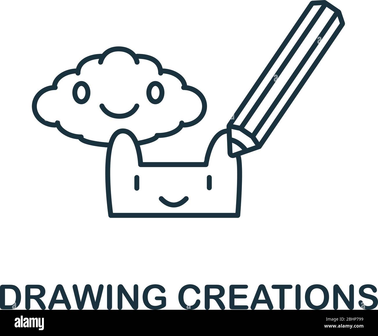 Creations icon. Simple line element Creations symbol for templates, web ...