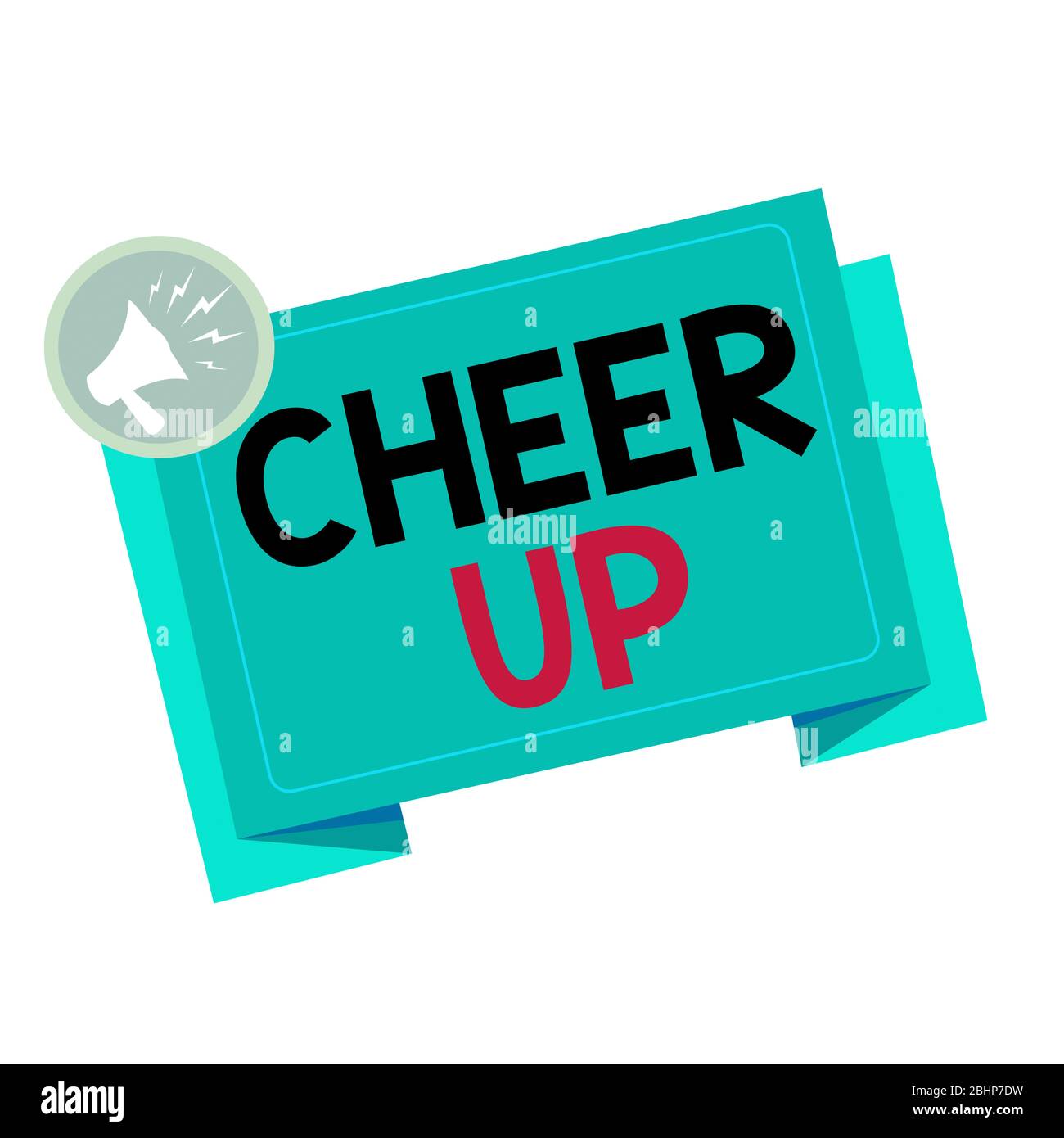 Writing note showing Cheer Up. Business concept for to live every ...