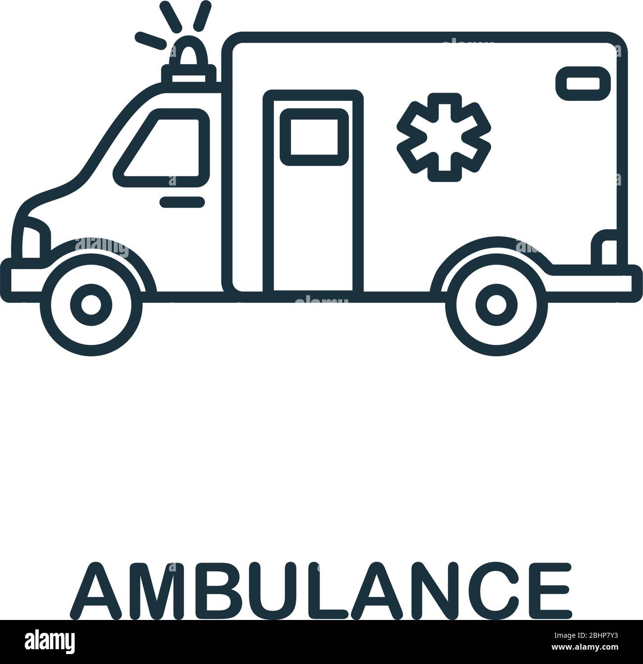 Ambulance icon. Simple line element Ambulance symbol for templates, web ...