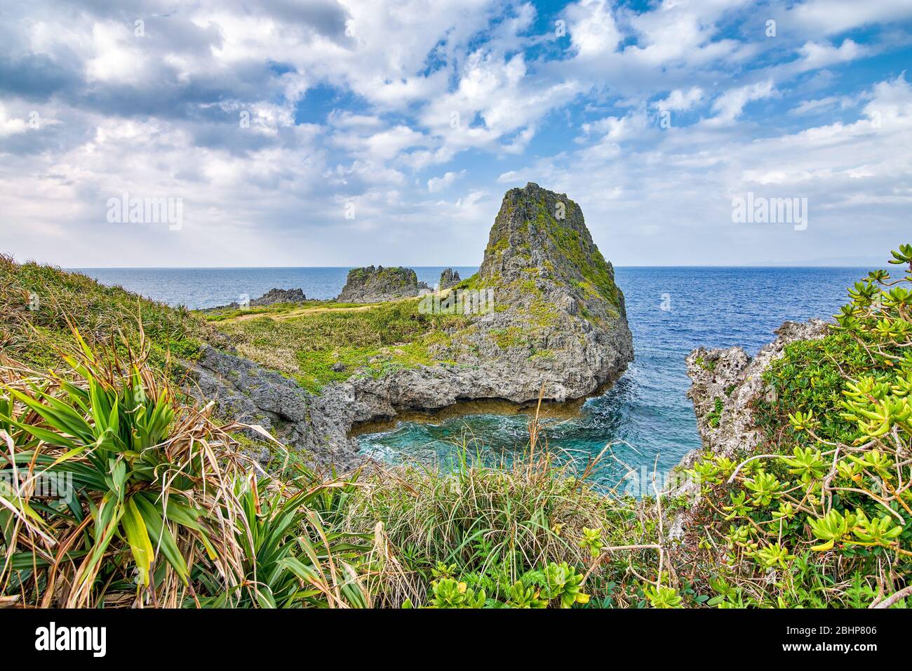 Beautiful coastline of Okinawa island in Japan Stock Photo - Alamy