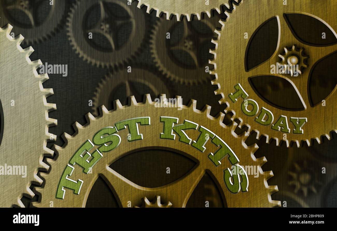 Handwriting text Test Kits. Conceptual photo tools used to detect the ...