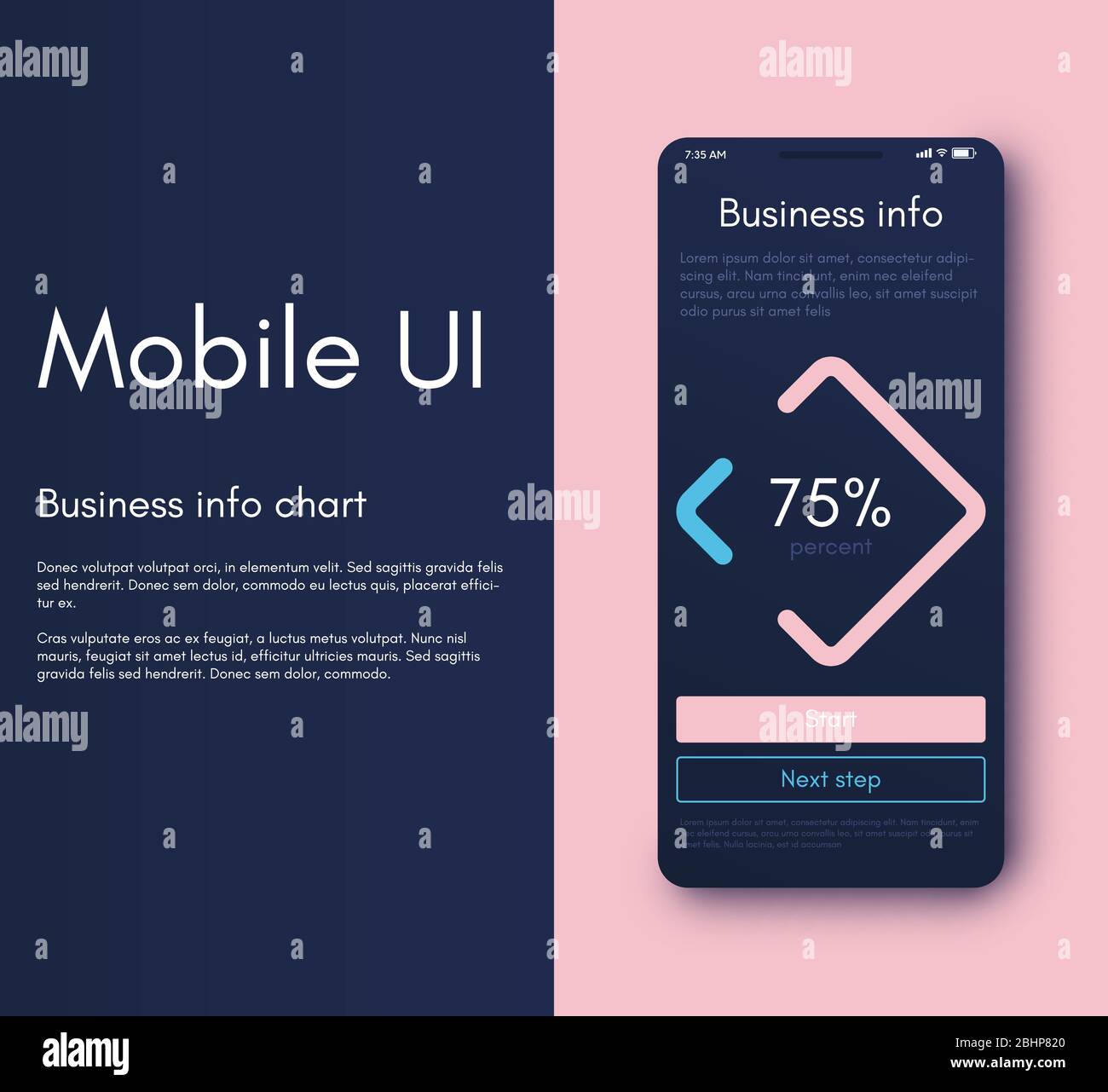 Mobile application infographic interface. Ui design, vector ...