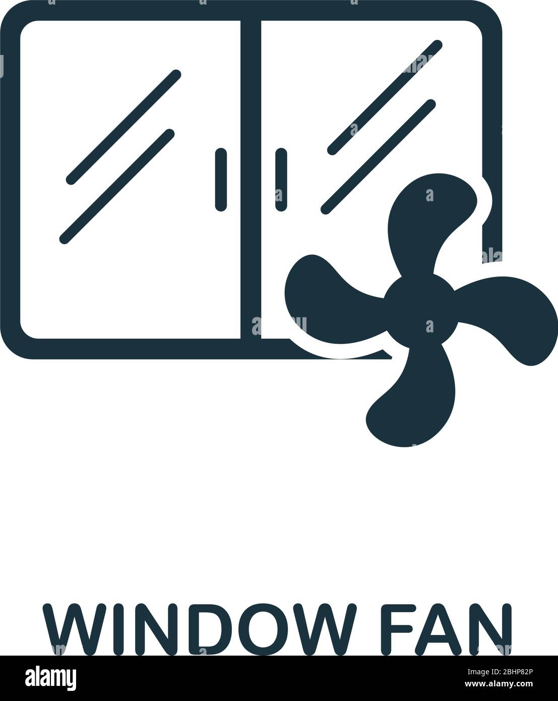 Window Fan icon. Simple illustration from ventilation equipment ...
