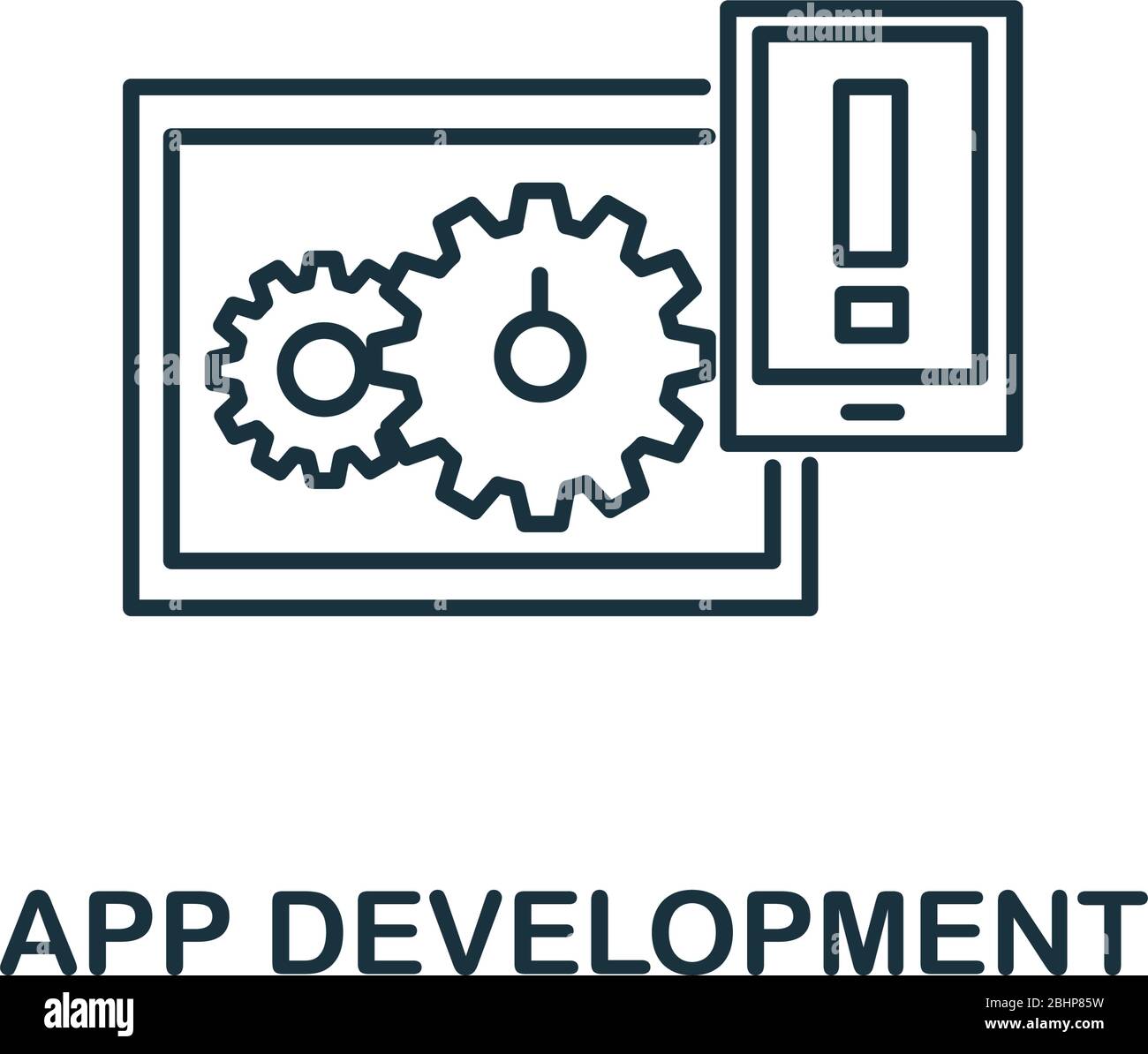 App Development icon. Simple line element App Development symbol for ...