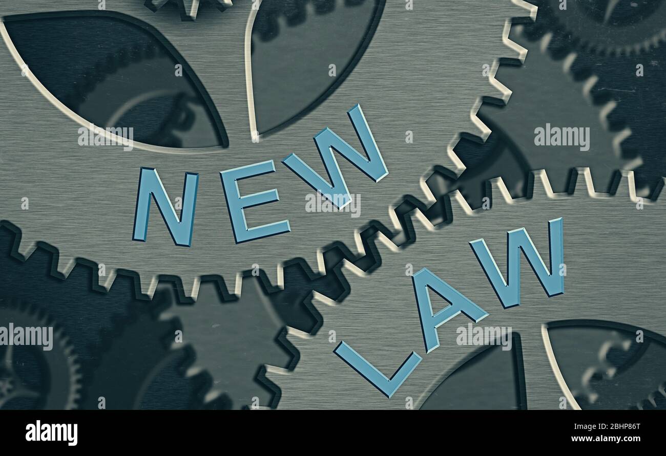 Handwriting text New Law. Conceptual photo system of rules that ...