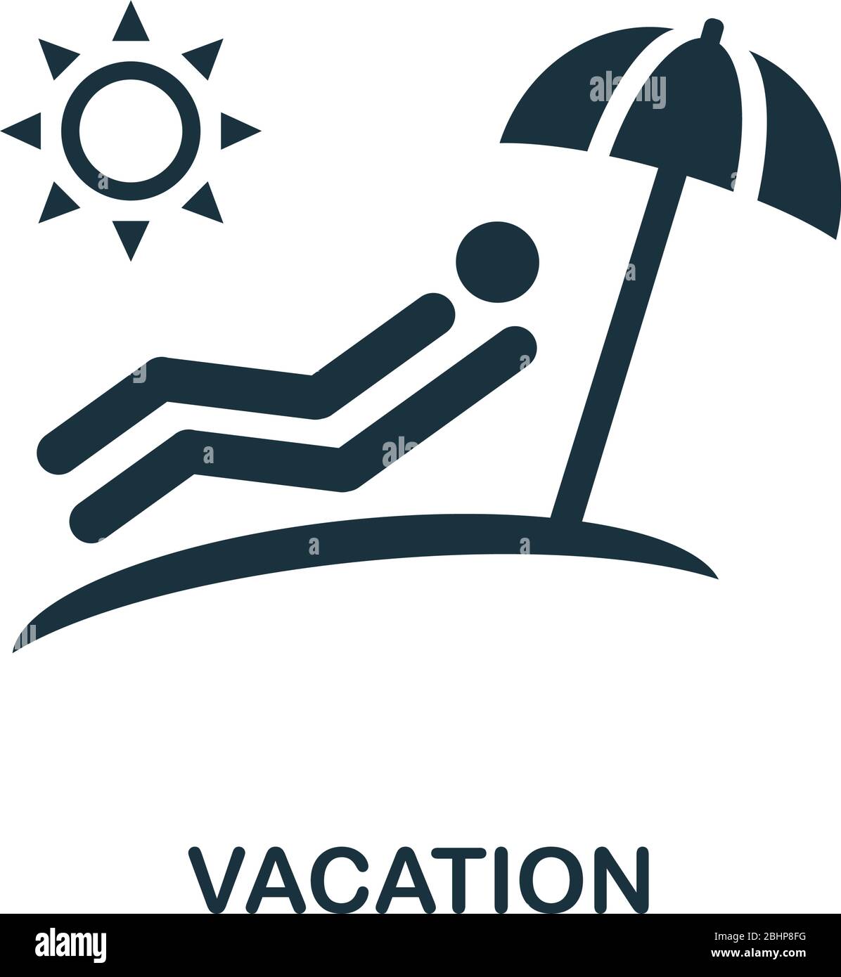 Vacation icon. Simple line element vacation symbol for templates, web ...