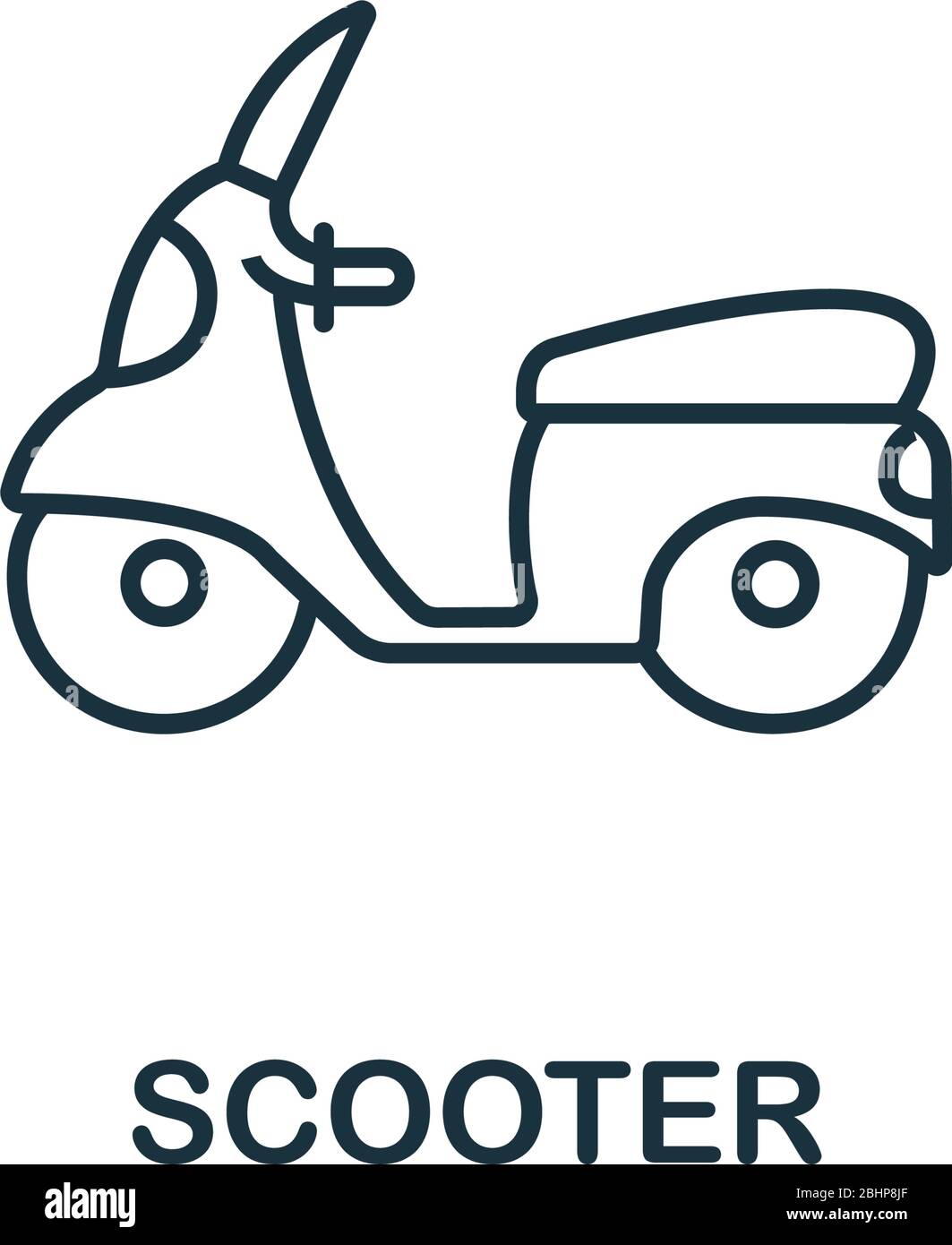 Scooter icon. Simple line element Scooter symbol for templates, web ...