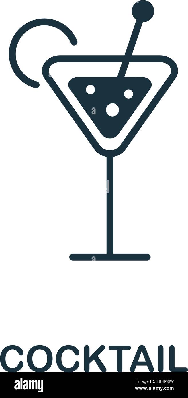 Cocktail icon. Simple illustration from vacation collection. Creative ...