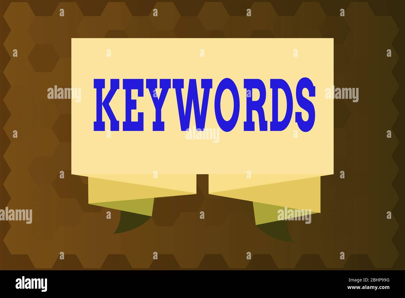 Text sign showing Keywords. Business photo text word which acts as the ...