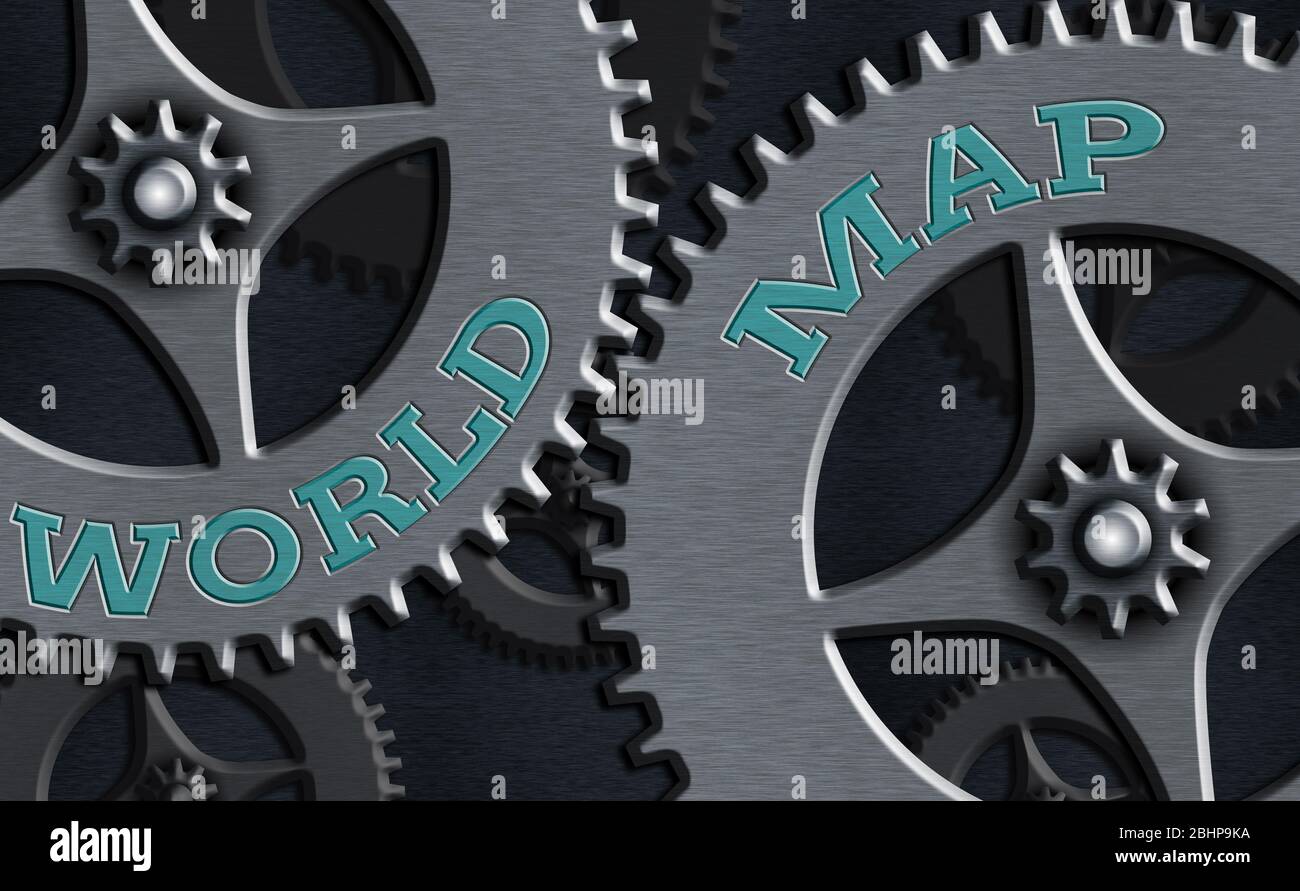 Word writing text World Map. Business photo showcasing a diagrammatic ...