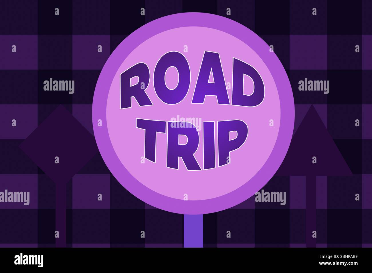 Writing note showing Road Trip. Business concept for long distance ...