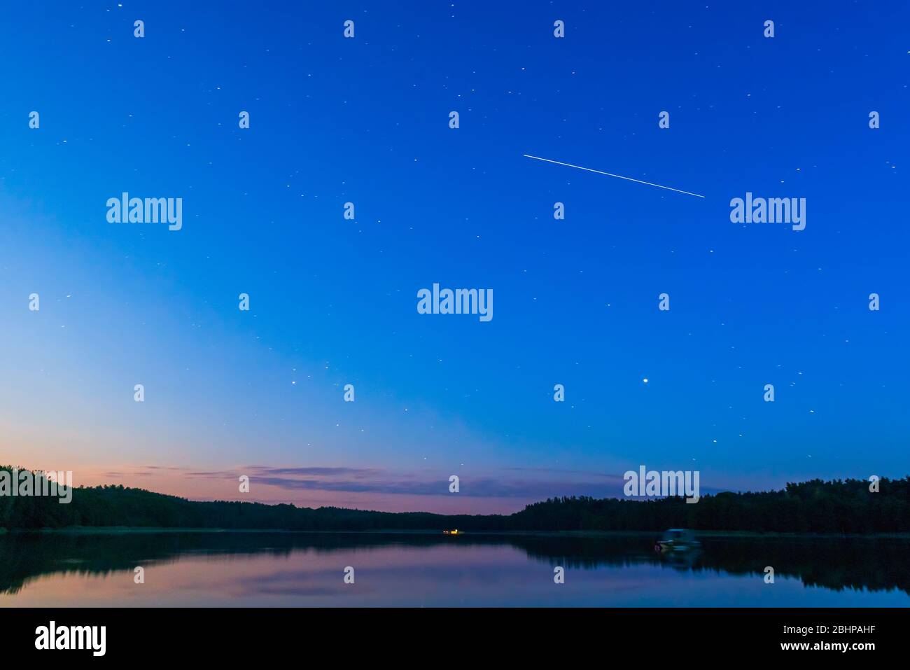 Sky at night landscape reflection nature tourism light hi-res stock ...