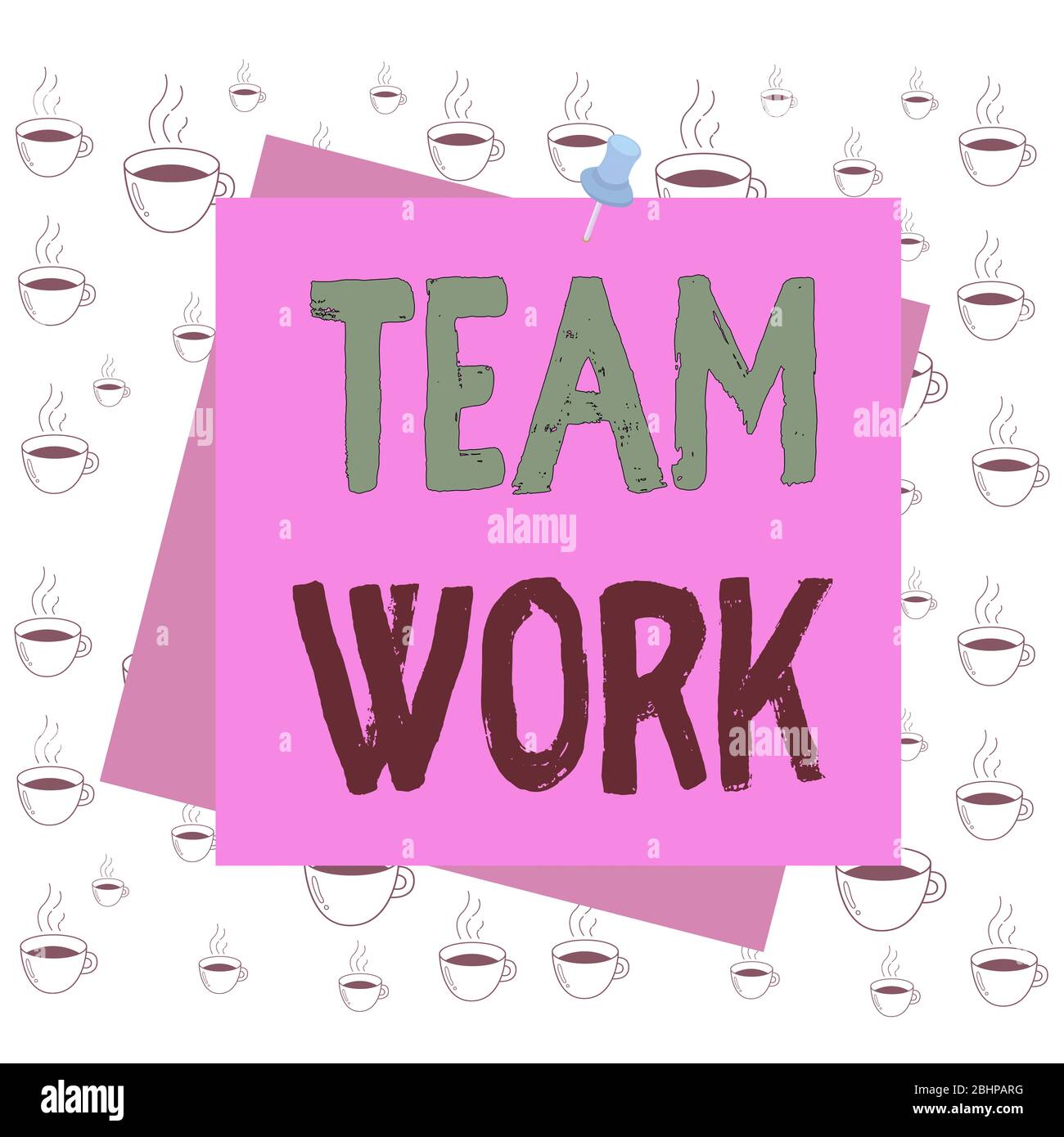 Writing note showing Team Work. Business concept for Combined action of ...