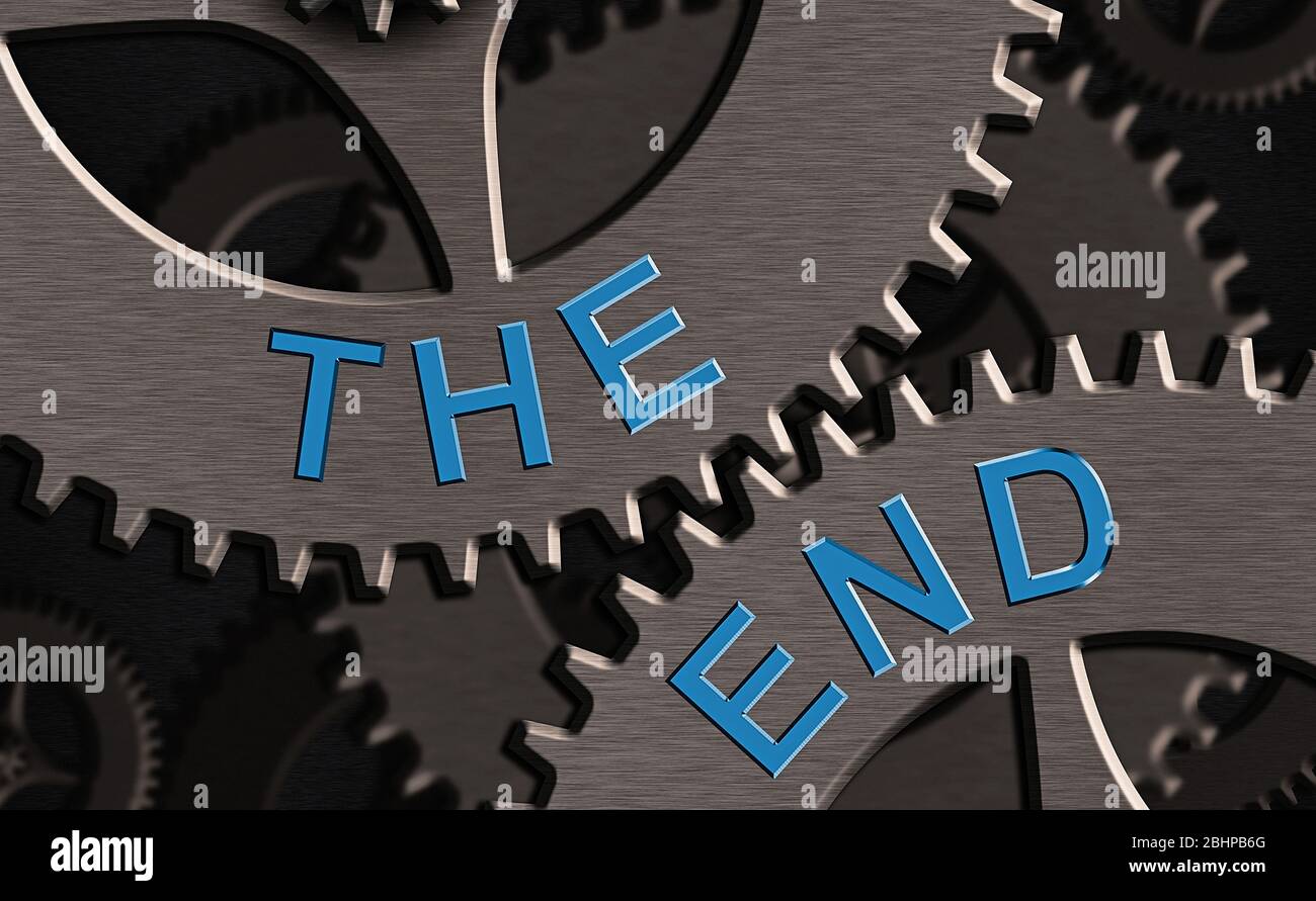 Handwriting text The End. Conceptual photo Final part of play ...