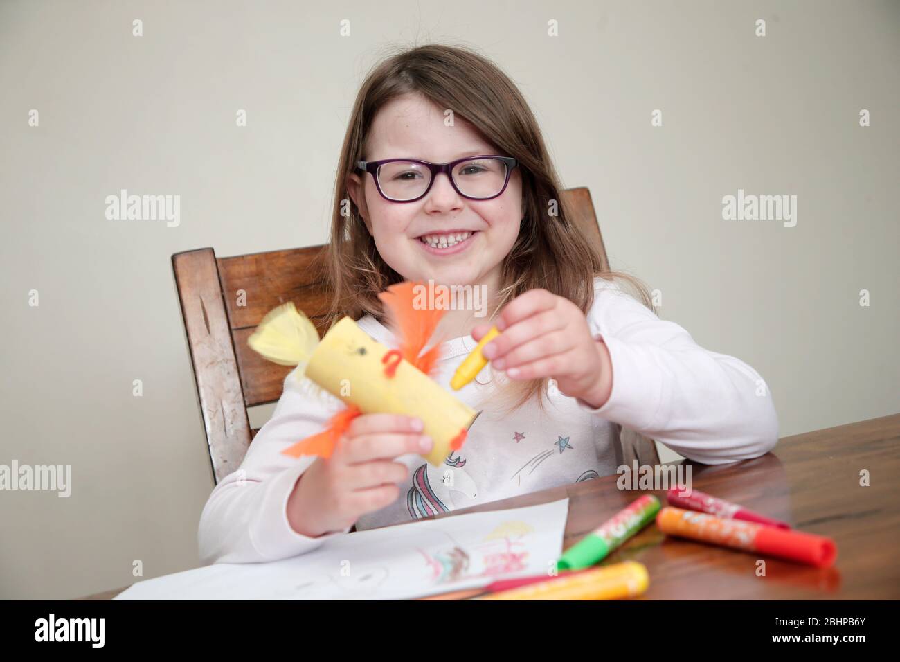 Four year old girl being home schooled Stock Photo - Alamy Four year old girl being home schooled Stock Photo - Alamy