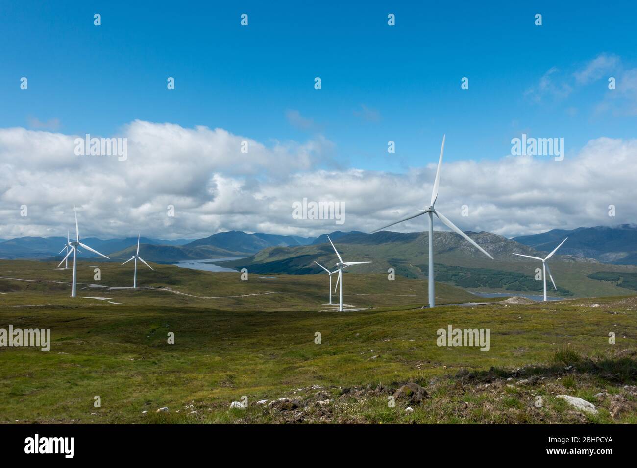 The Millennium Wind Farm on Meall Dubh, a Corbett in Glen Moriston ...