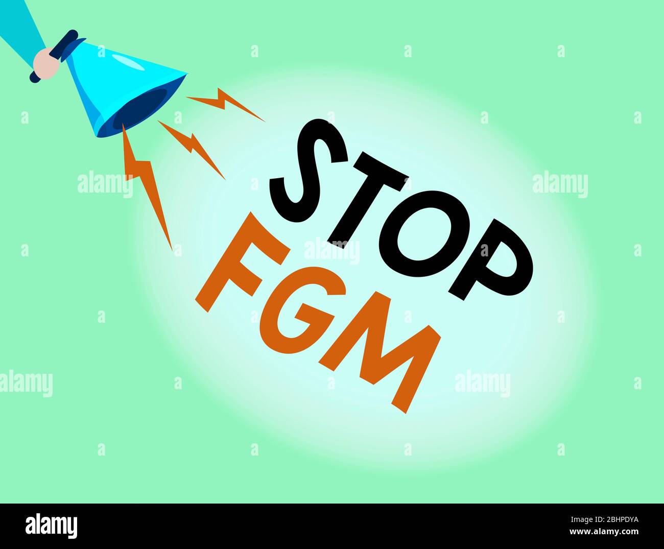 Conceptual hand writing showing Stop Fgm. Concept meaning Put an end on ...