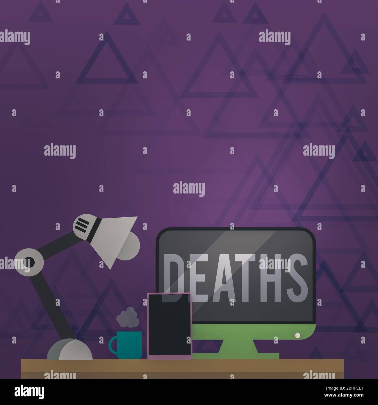 Writing note showing Deaths. Business concept for permanent cessation ...