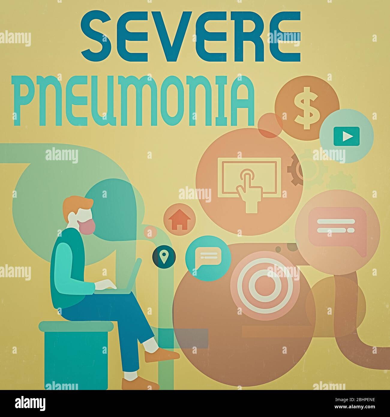 Word writing text Severe Pneumonia. Business photo showcasing acute ...