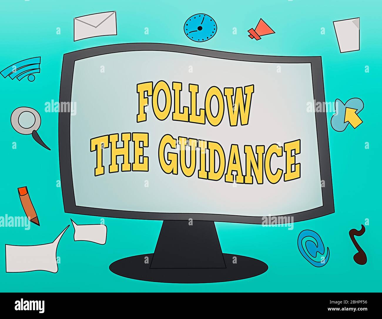 Handwriting Text Follow The Guidance Conceptual Photo Controlling A