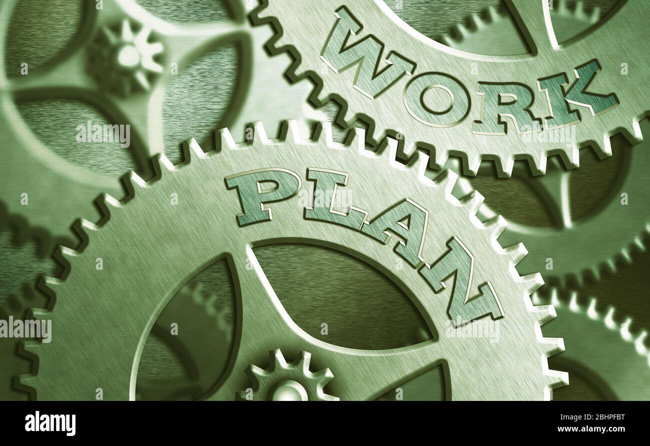 Writing note showing Work Plan. Business concept for project to be ...