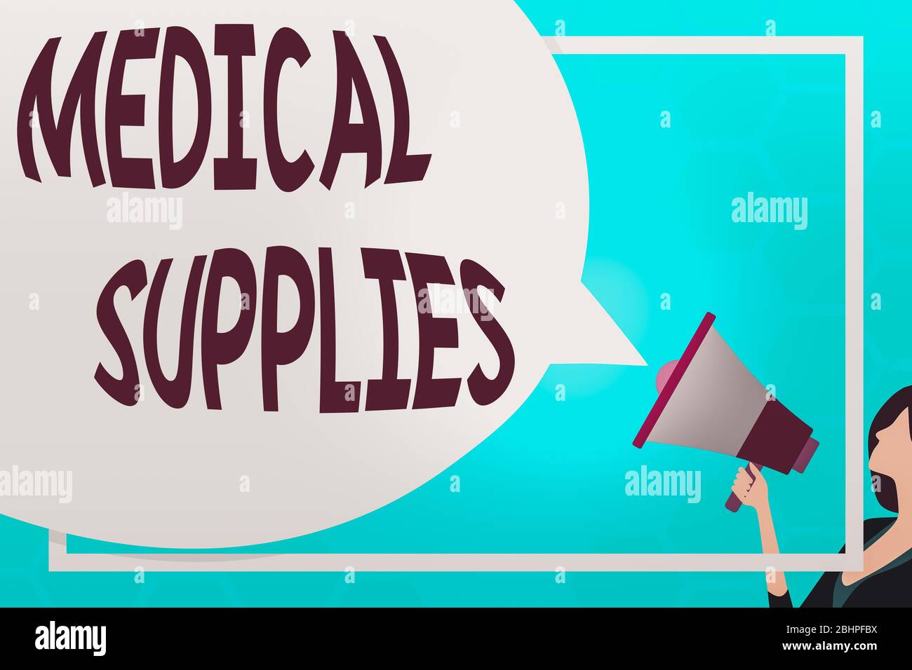 Text sign showing Medical Supplies. Business photo text Items necessary ...
