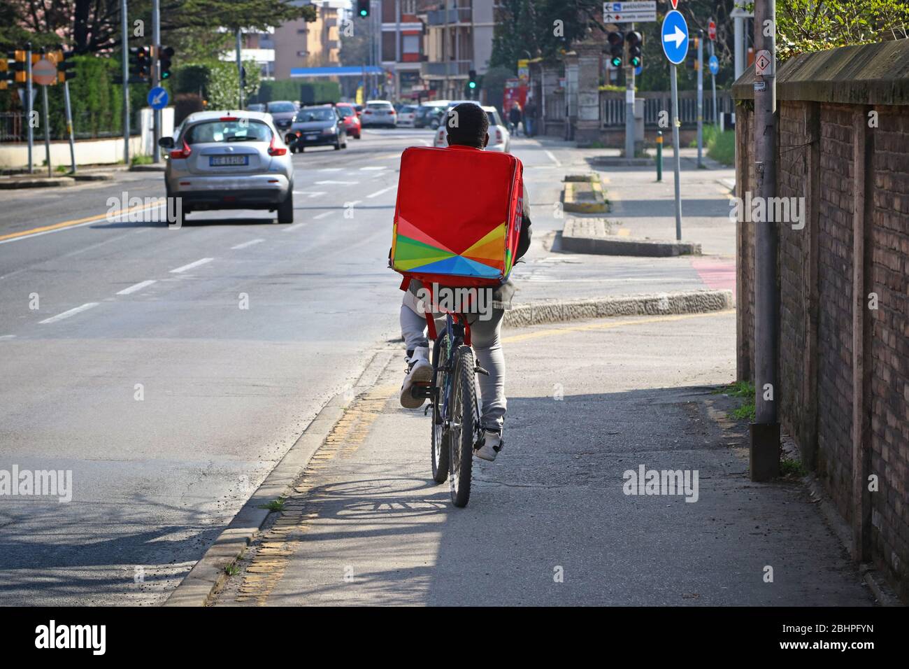 Rider delivery italy hi-res stock photography and images - Alamy