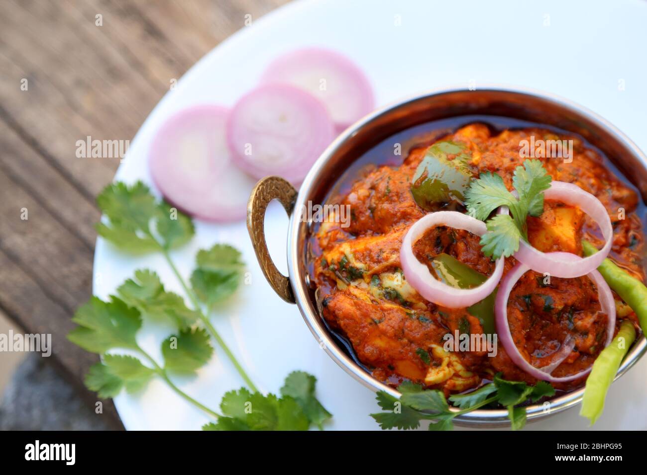 INDIAN STYLE COTTAGE CHEESE VEGETARIAN CURRY DISH. Kadai Paneer ...