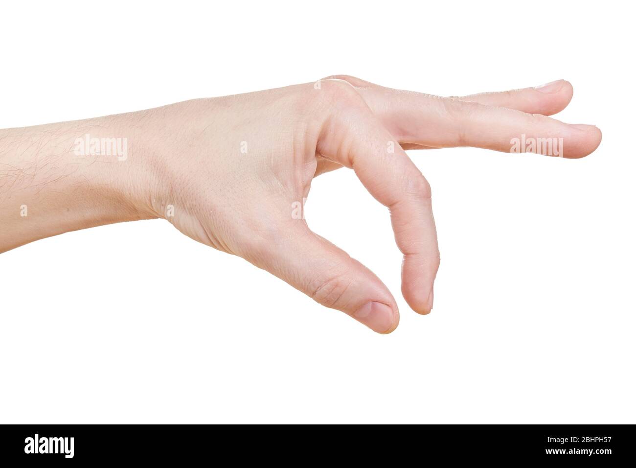 Isolated Young Man Giving Something High Resolution Stock Photography ...