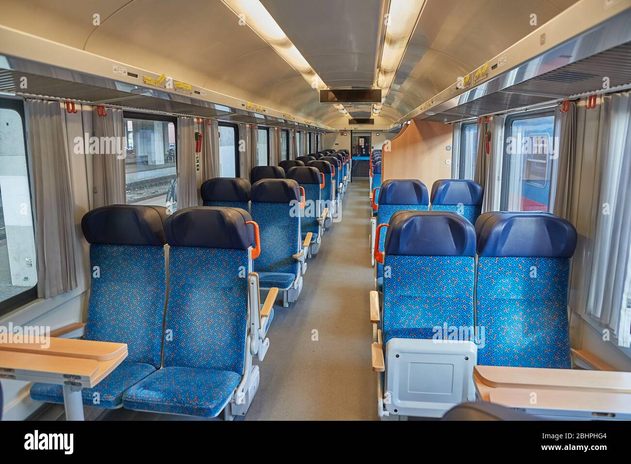Passenger Train interior Stock Photo - Alamy
