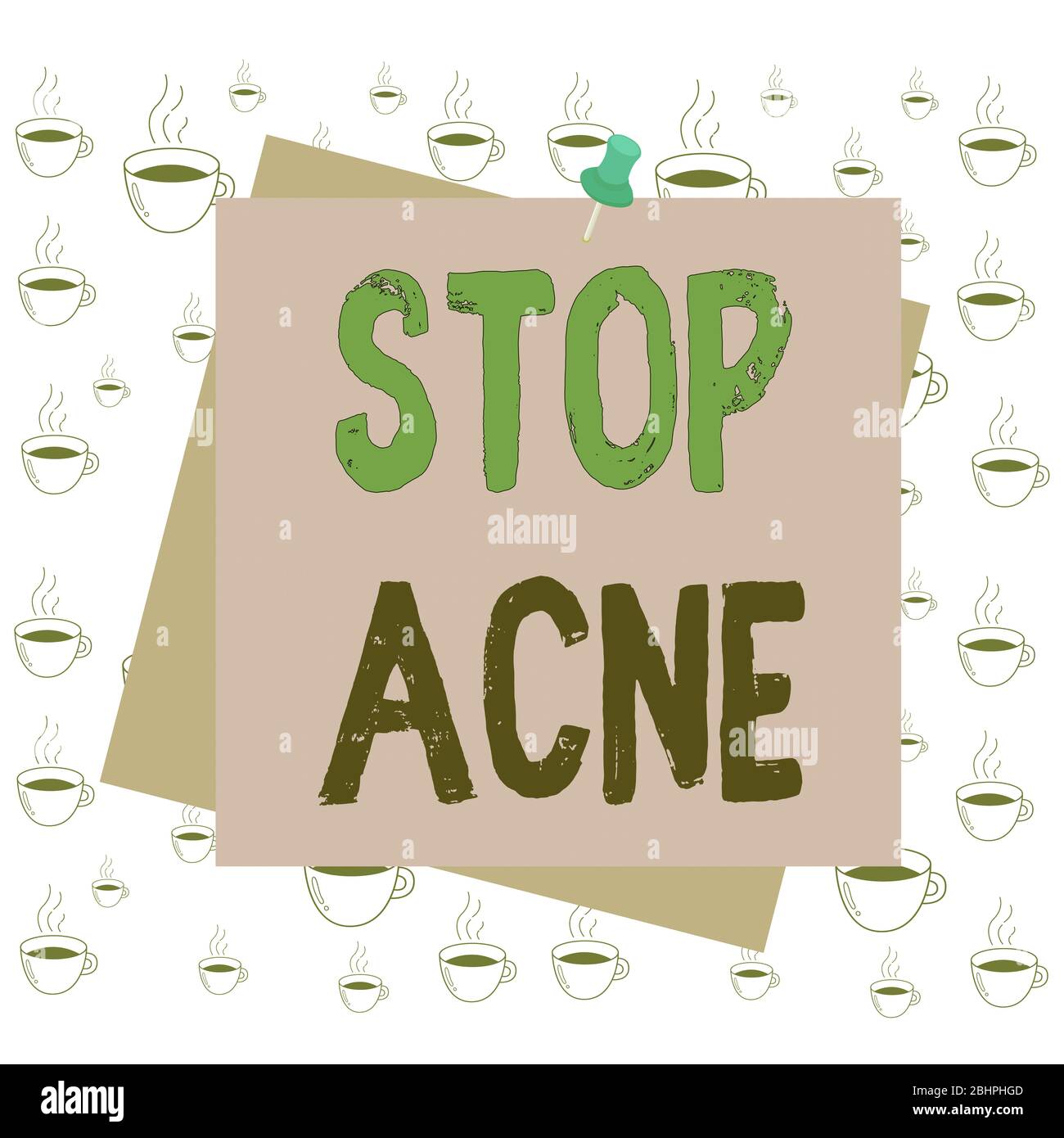 Writing note showing Stop Acne. Business concept for control the ...
