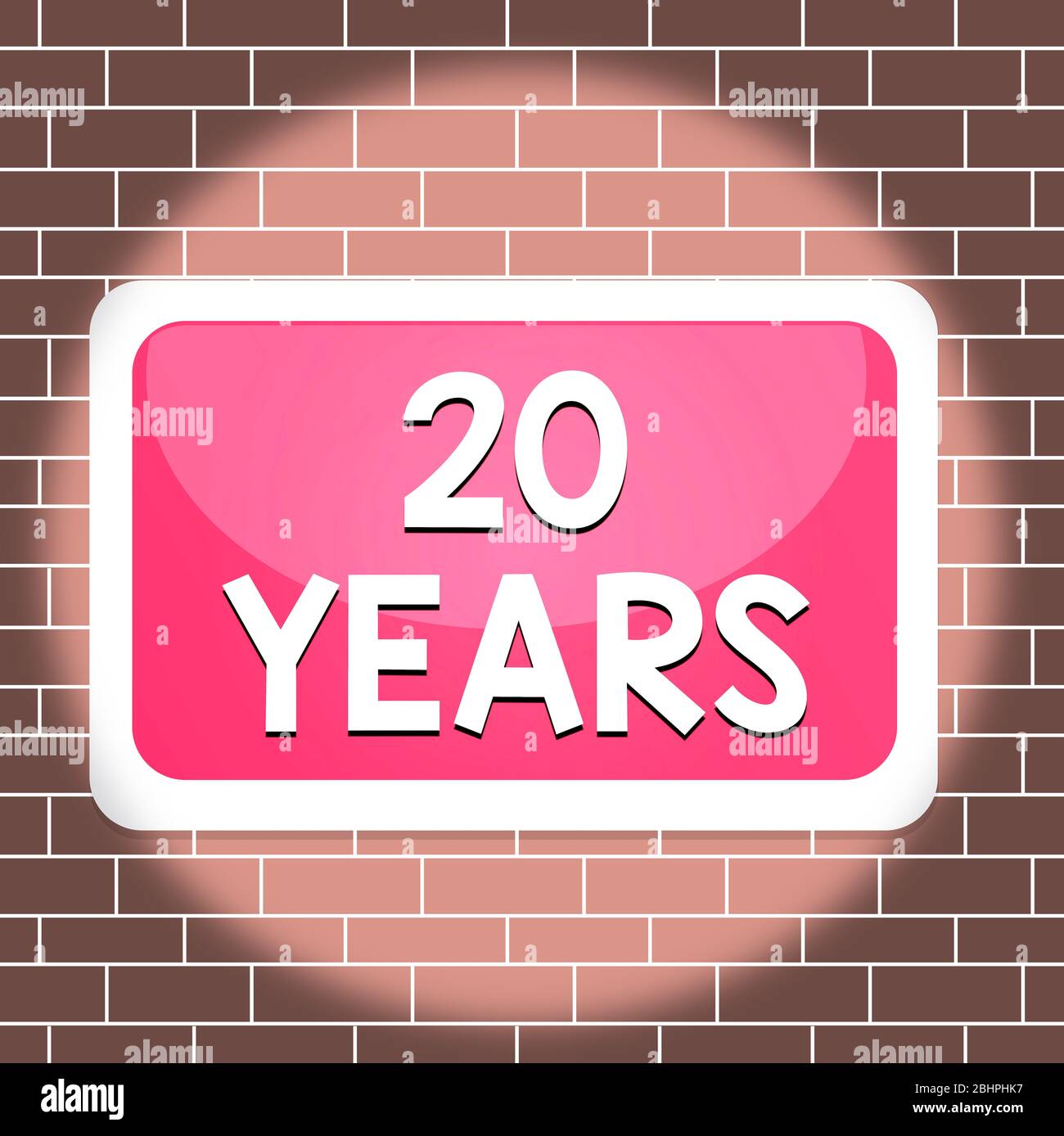 Text sign showing 20 Years. Business photo showcasing Remembering or ...