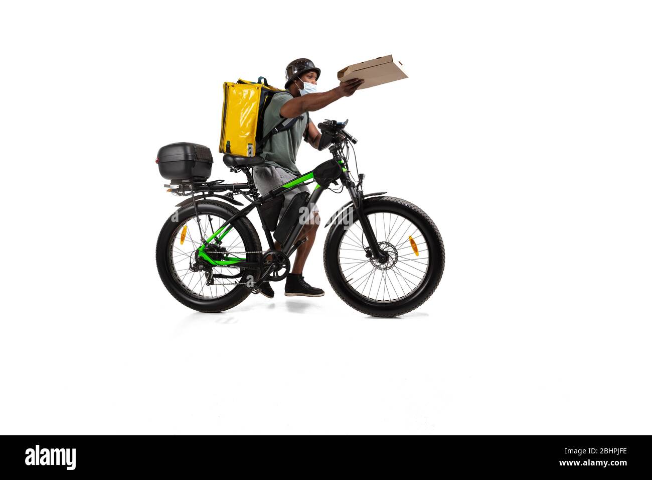 Too much orders. Contacless delivery service during quarantine. Man ...