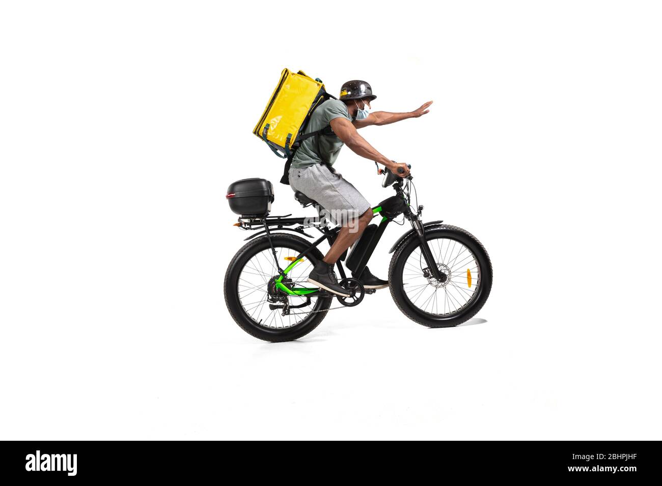 Too much orders. Contacless delivery service during quarantine. Man ...