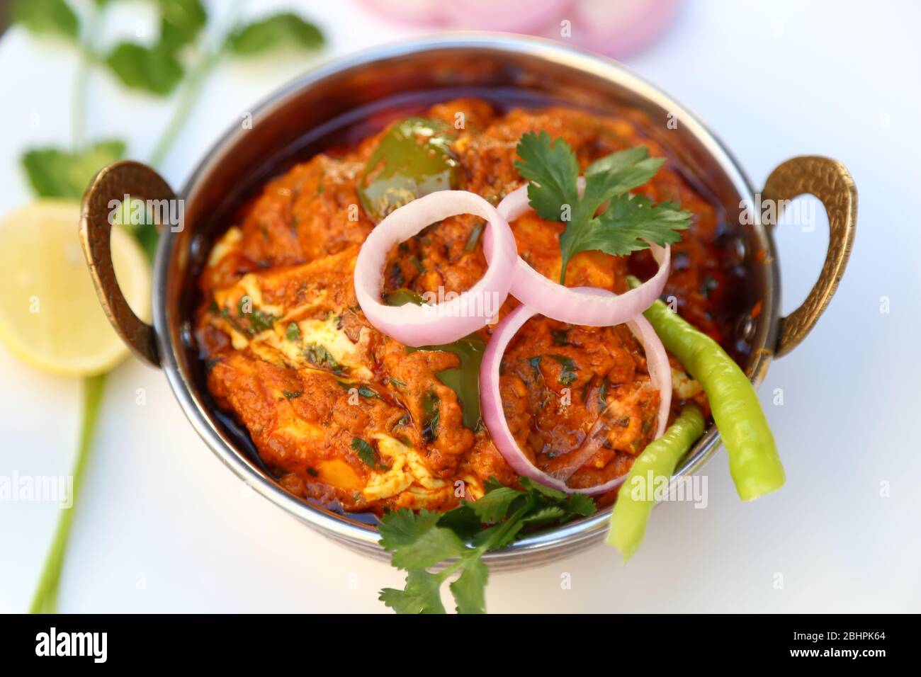 INDIAN STYLE COTTAGE CHEESE VEGETARIAN CURRY DISH. Kadai Paneer ...